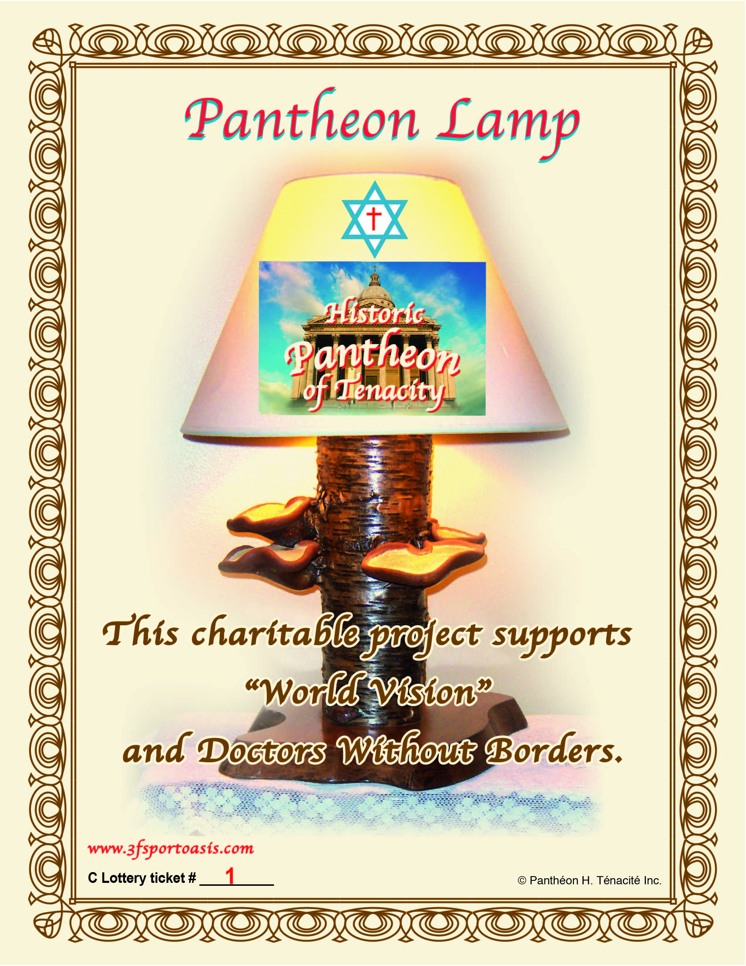 3fSportOasis.com - Pantheon Lamp Certificate