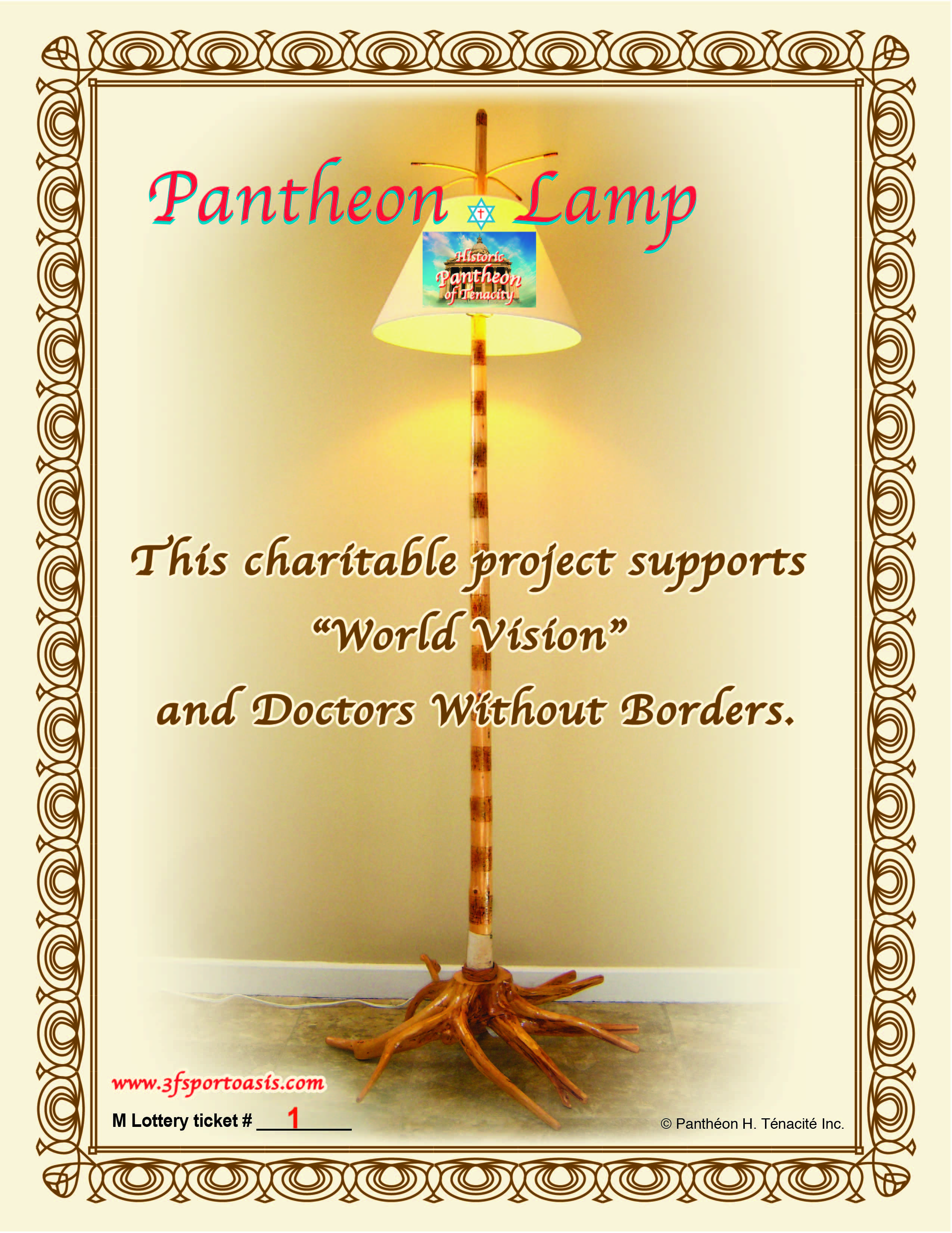 3fSportOasis.com - Pantheon Lamp Certificate